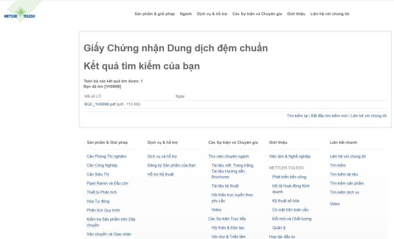 COA Là Gì? Cách Lấy Chứng Nhận COA Hãng Mettler Toledo